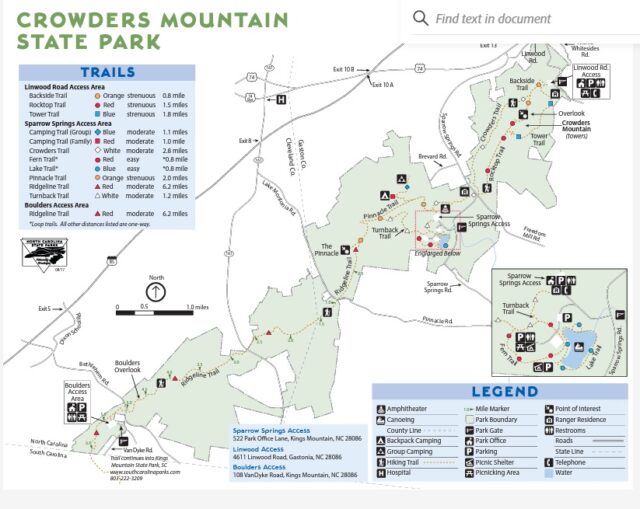 Crowders-Mountain-Trail-Map | N2Backpacking