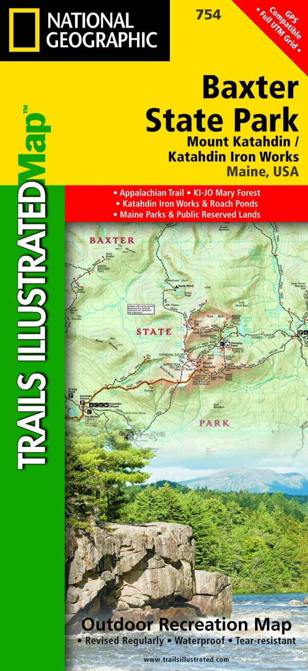 Baxter State Park – Mount Katahdin Trails Illustrated Map | N2Backpacking