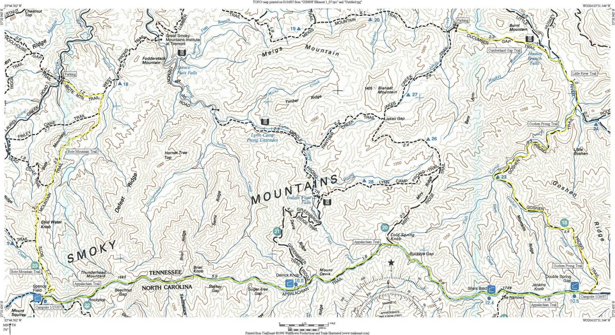 GSMNP-Elkmont-Topo-Map | N2Backpacking