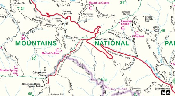 Mt-Collins-Trail-Map | N2Backpacking