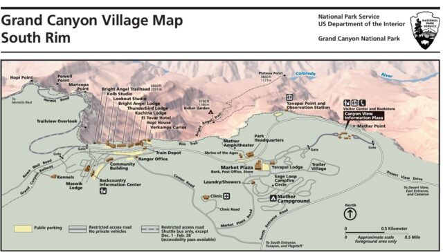 Grand-Canyon-Village-Map | N2Backpacking