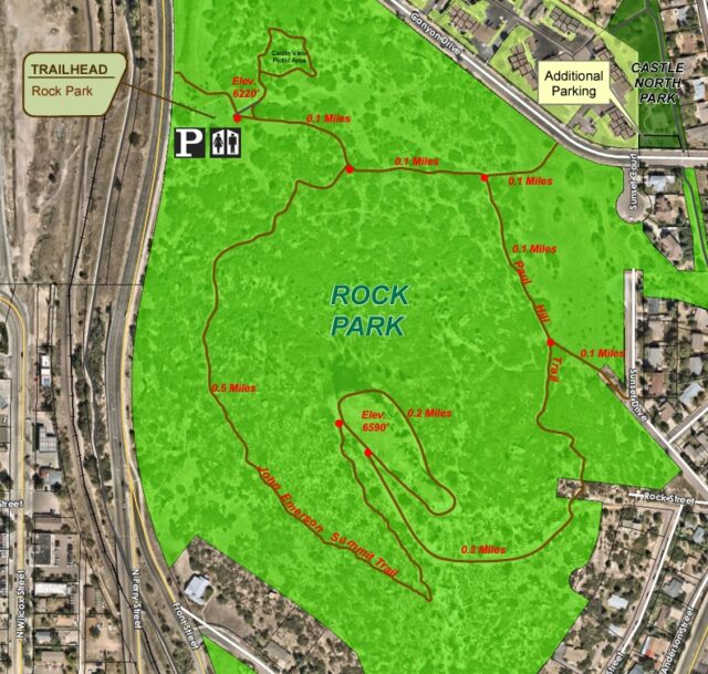 Castle-Rock-Trail-Map-With-Trailhead | N2Backpacking