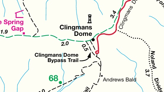 Clingmans-Dome-Loop-Trail-Map | N2Backpacking