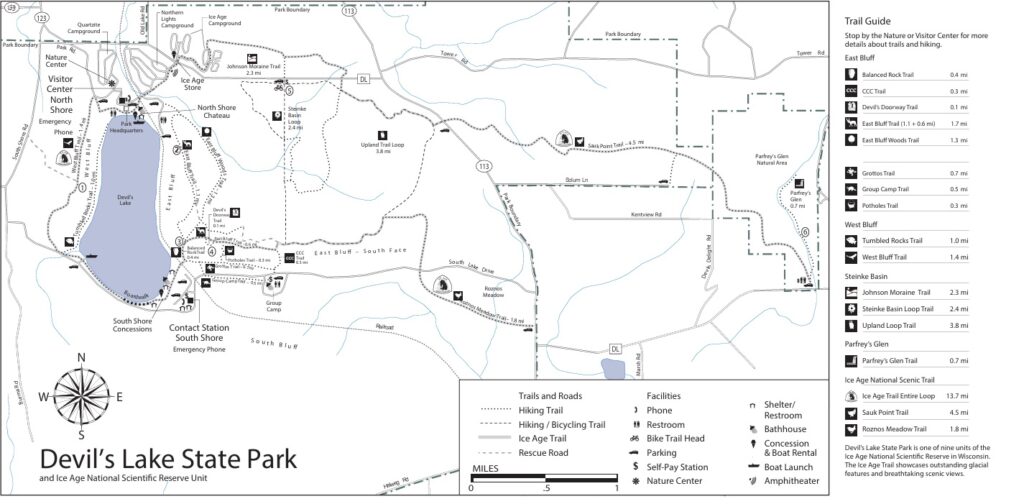 Devils-Lake-State-Park-Map | N2Backpacking